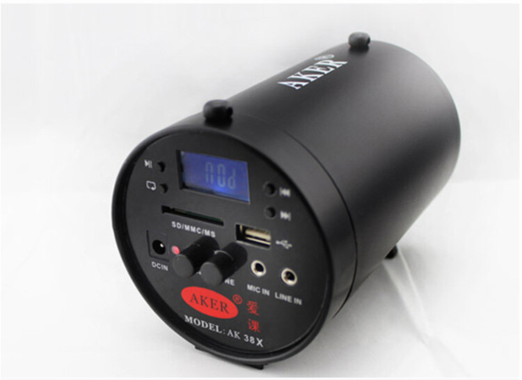 AKER AK38 25W Waistband Portable PA Voice Amplifier Booster Speaker ...