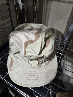 US Army BDU Combat Cap Hat Tri Color Desert Camo Size 7 USA | eBay