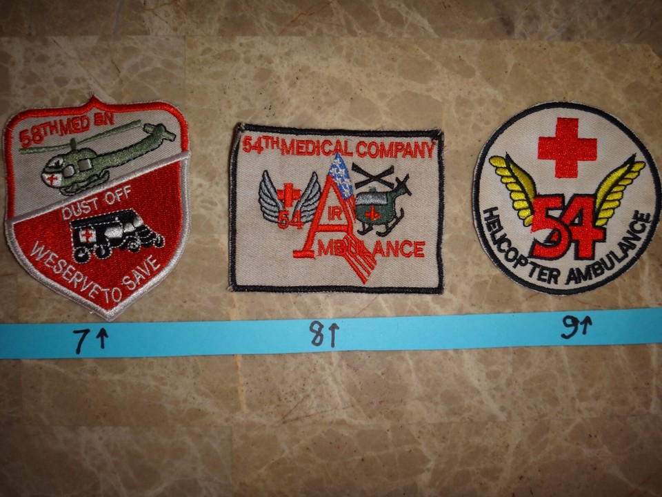 16 US Army MEDICAL HELICOPTER AMBULANCE DUST OFF Patches @ $10/each ...