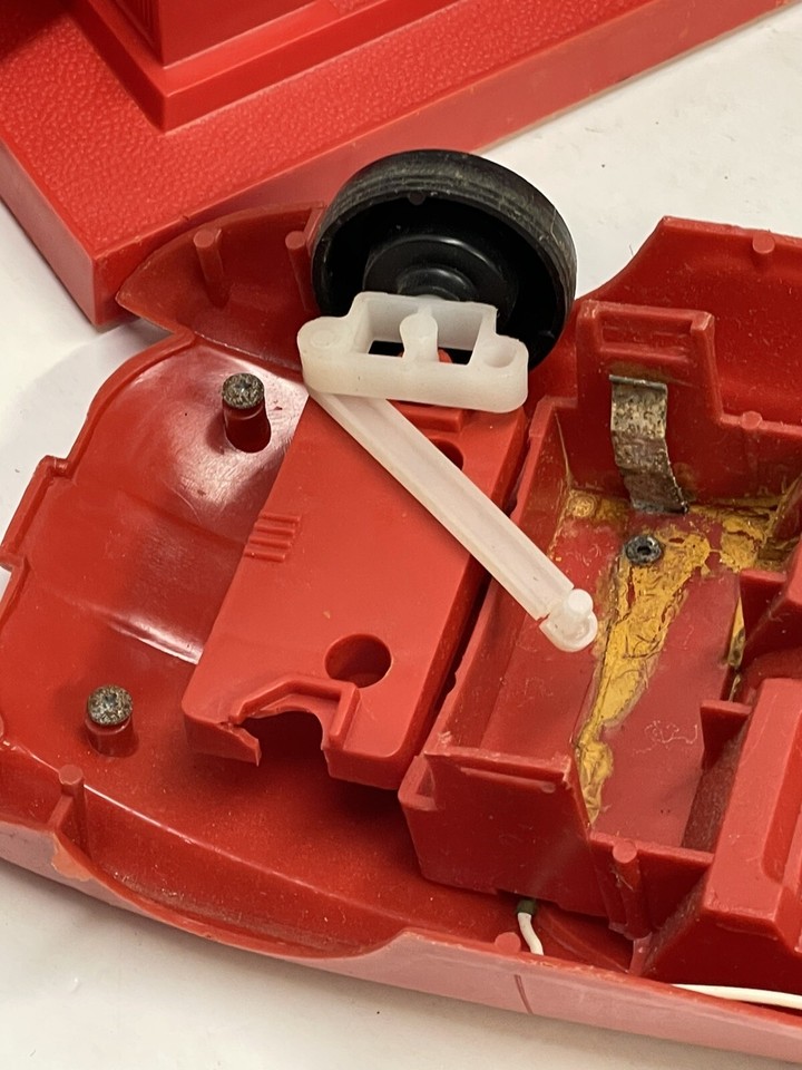 Vtg Topper Toys Johnny Service Gas Station w/ Project Car Fuel Pumps ...