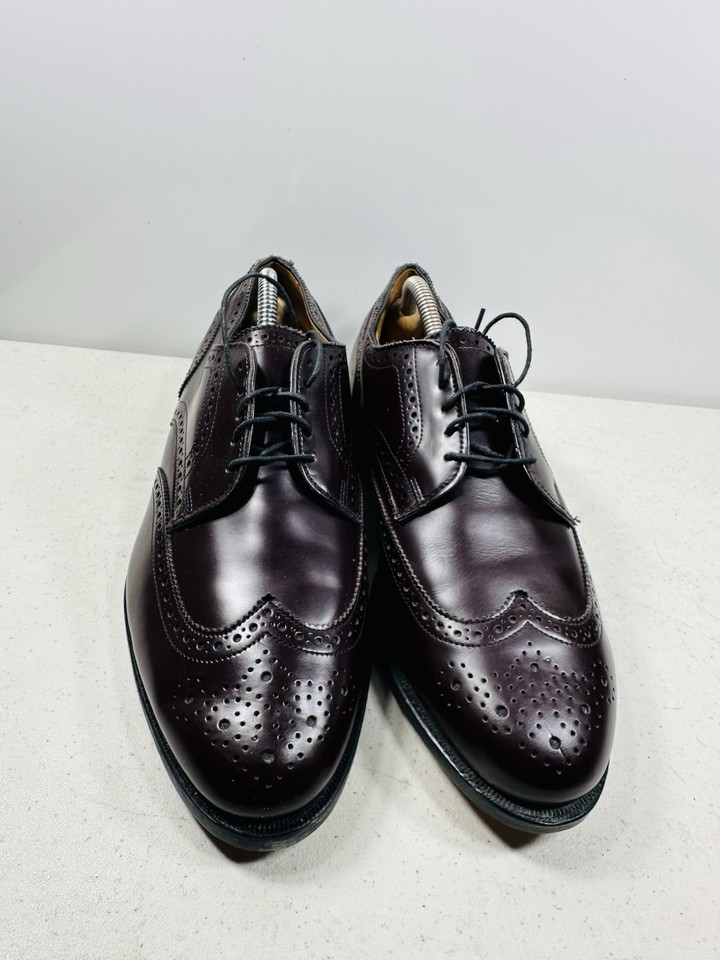 Allen Edmonds Men's Concord Wing Tip Dress Shoes Burgundy Size 8,5 EEE ...