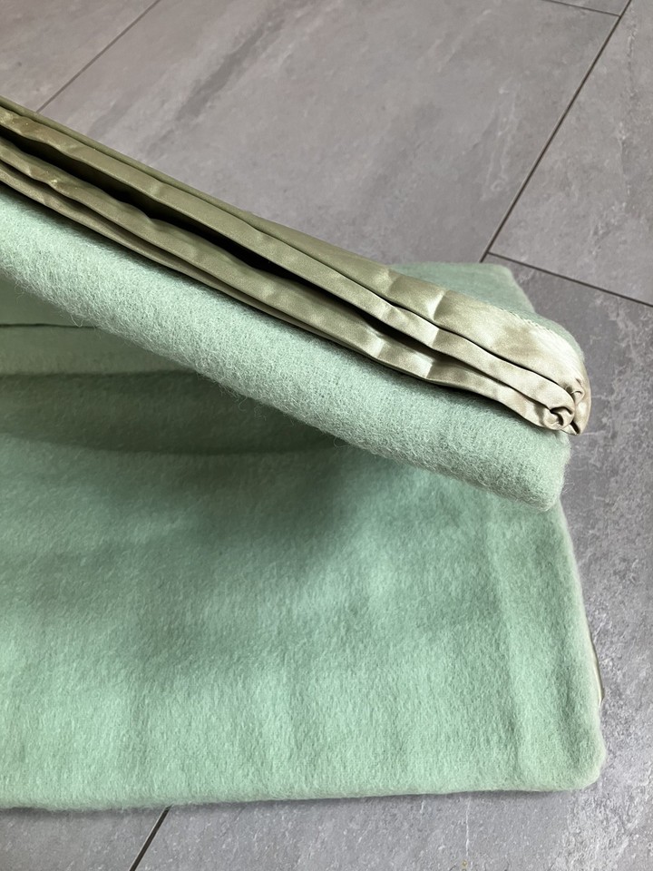 Vintage late 1950s Witney “All Wool” Blanket Mint Green | eBay
