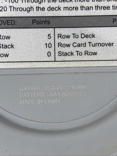 SOLITAIRE Mega Screen Electronic Handheld Game Classic Arcade Tested ...