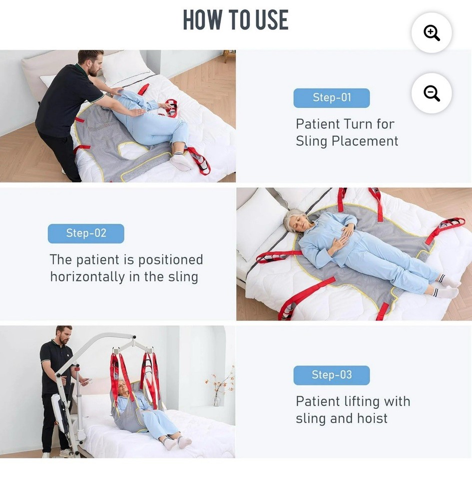 Electric Foldable Patient Lift Patient Transfer for Home510 lb Weight ...