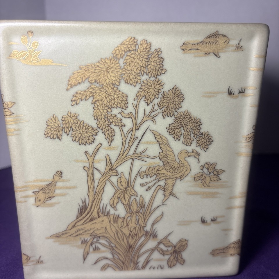 Amita Ceramic Porcelain Tissue Box Cover - Japanese Koi Fish, Birds ...