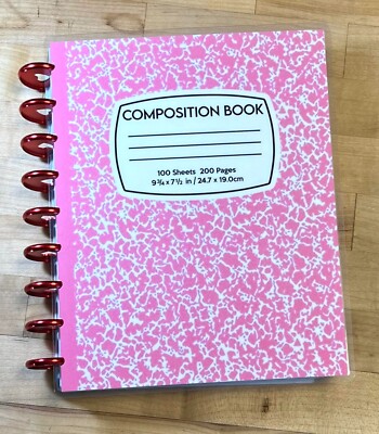 Light Pink Composition Book Cover Set for use with Classic Happy ...