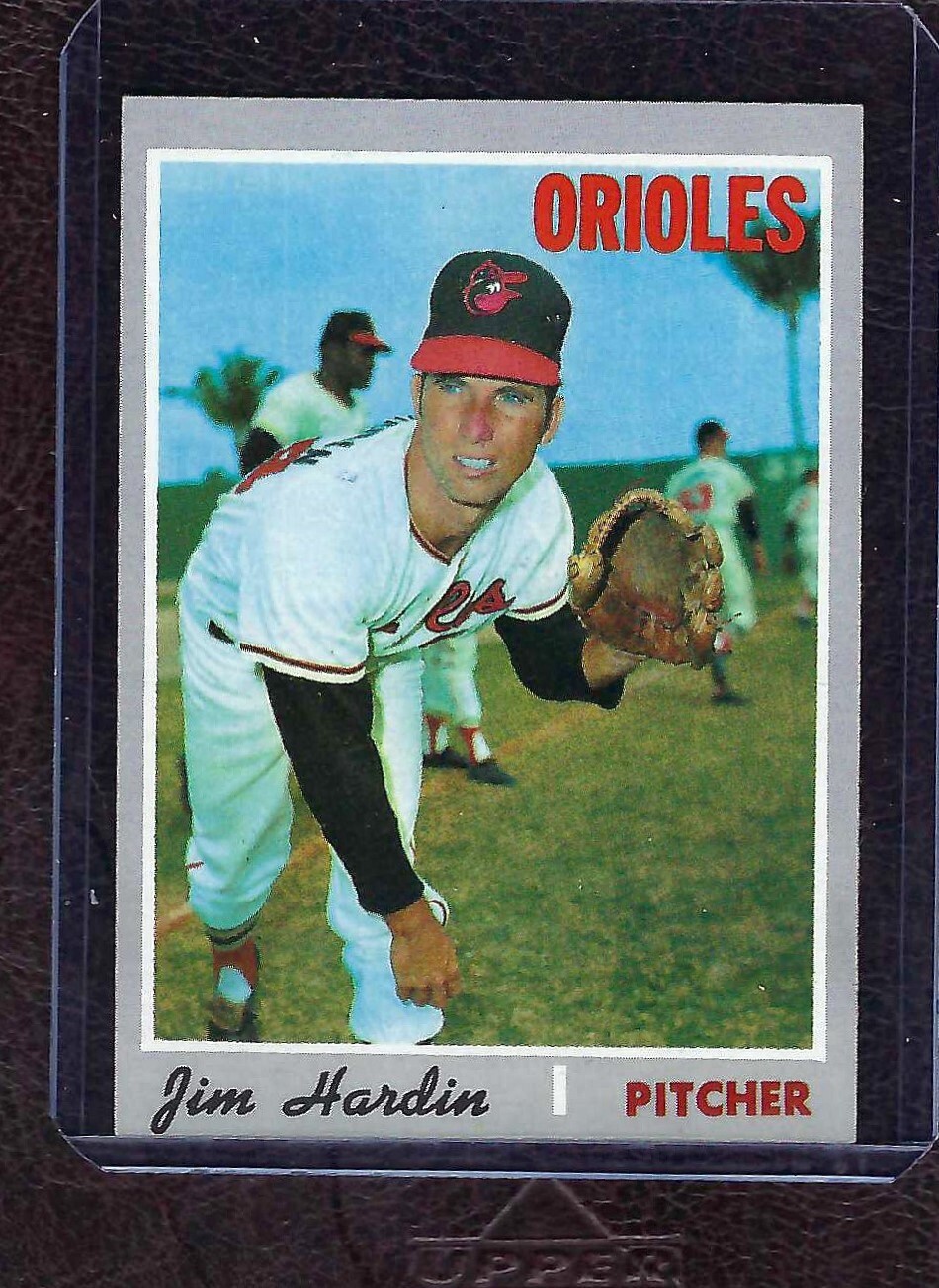 1970 Topps Baseball #656 Jim Hardin, Baltimore Orioles, 7th Series, NM ...
