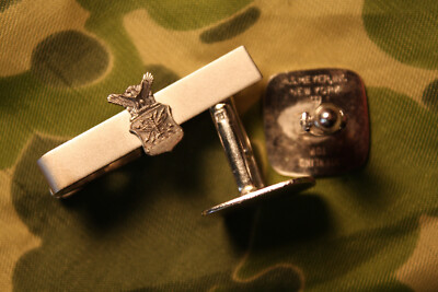 US Air Force Sterling Tie clip USAF & Mess Dress Regulation Cuff Links ...