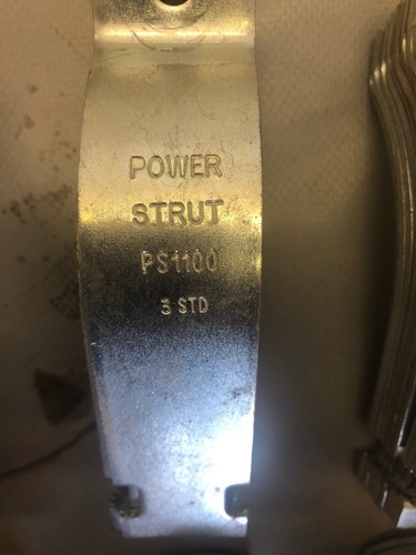 Power strut PS1100 B-Line B2015 3" standard 3-1/2" OD pipe clamps 70 ...