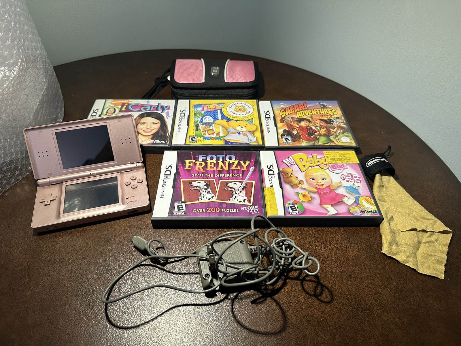 Nintendo DS System Games And Case Lot Metallic Rose Color 15 Games Pink ...