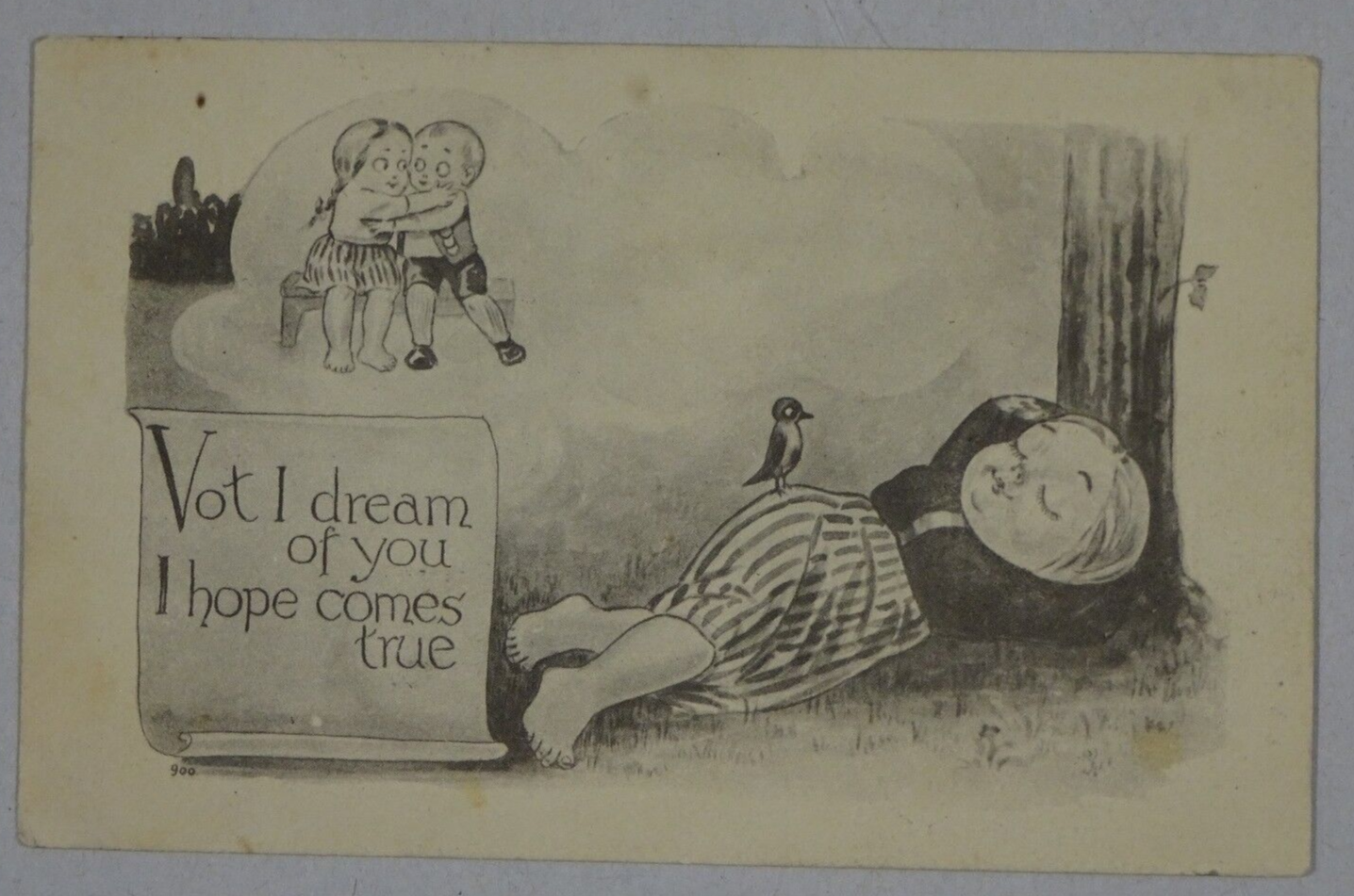 1912 Postcard Dutch Children Vot I Dream of You... Ruth Sims Hamilton ...