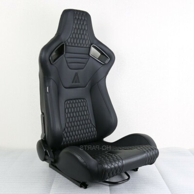 TANAKA PREMIUM BLACK CARBON PVC LEATHER RACING SEAT RECLINABLE ...