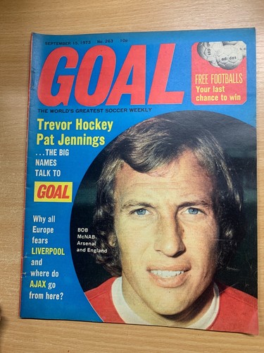 GOAL MAGAZINE #263 15 SEPT 1973 UK FOOTBALL MAGAZINE - SPURS TEAM ...