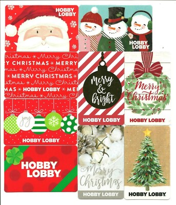 Lot (9) Hobby Lobby Gift Cards No $ Value Collectible Christmas Santa ...