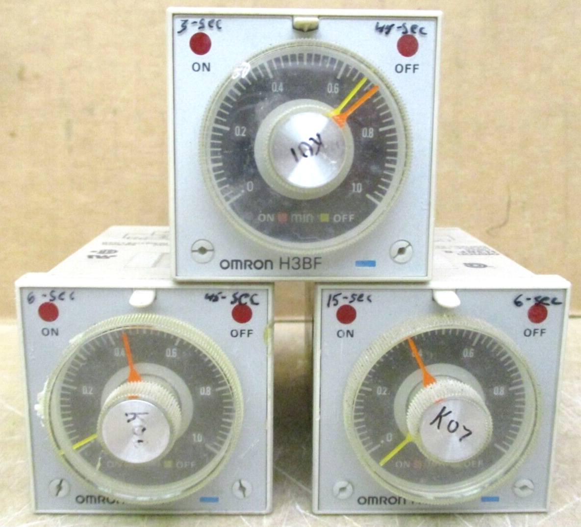 Omron H3BF-8 Timer Lot of 3 Pieces 1599OMF | eBay