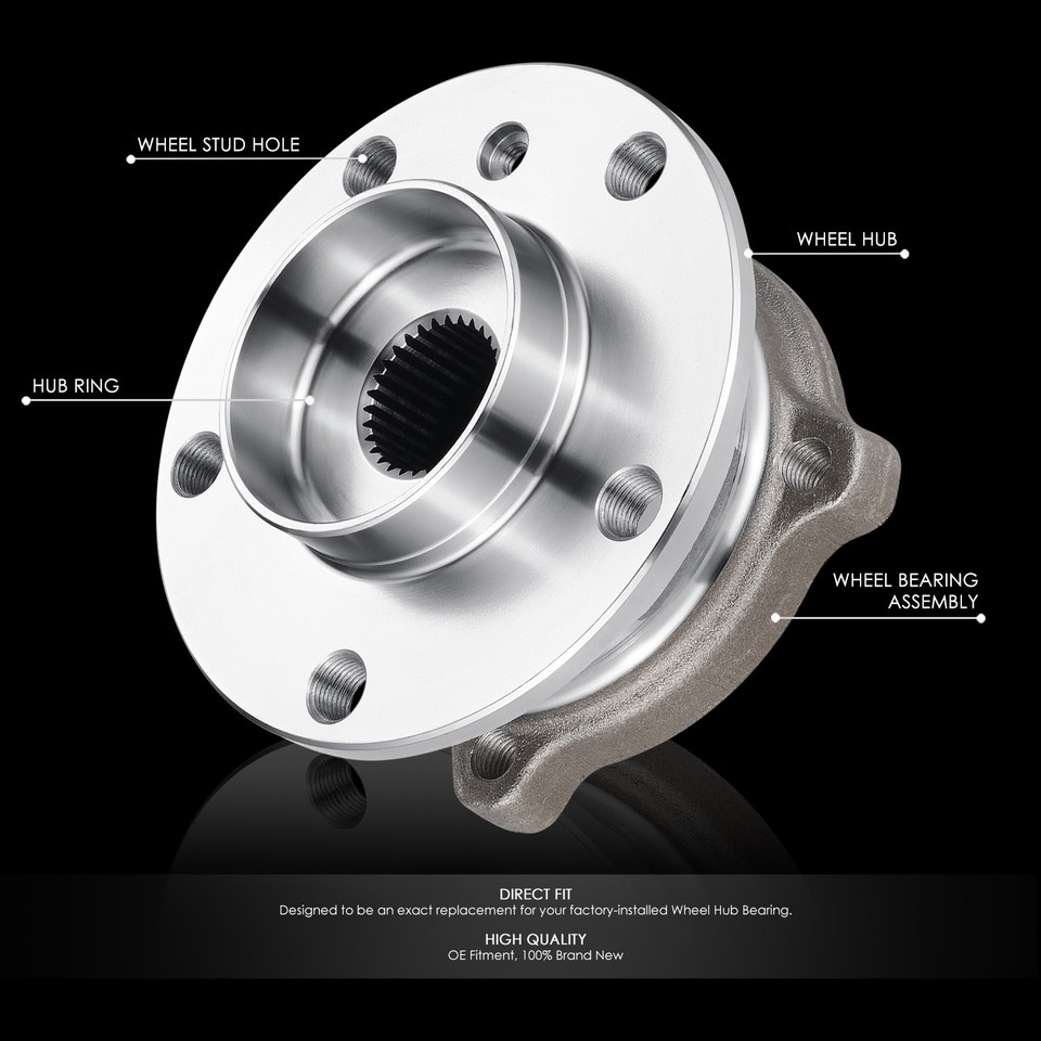 FOR 07-18 BMW X5 X6 AWD FRONT LEFT OR RIGHT SIDE WHEEL BEARING & HUB ...