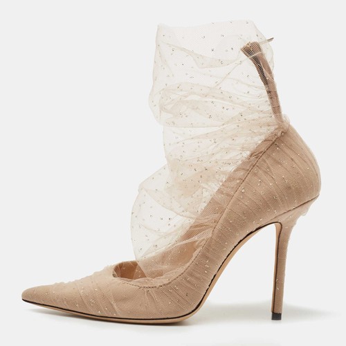 Jimmy Choo Beige Mesh and Suede Lavish Pumps Size 39 | eBay