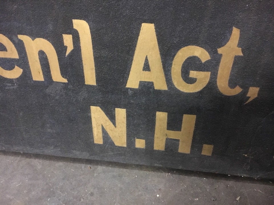 MUSEUM quality c1880 life ASSURANCE sign NH agent 60" x 33"'x 2" black ...