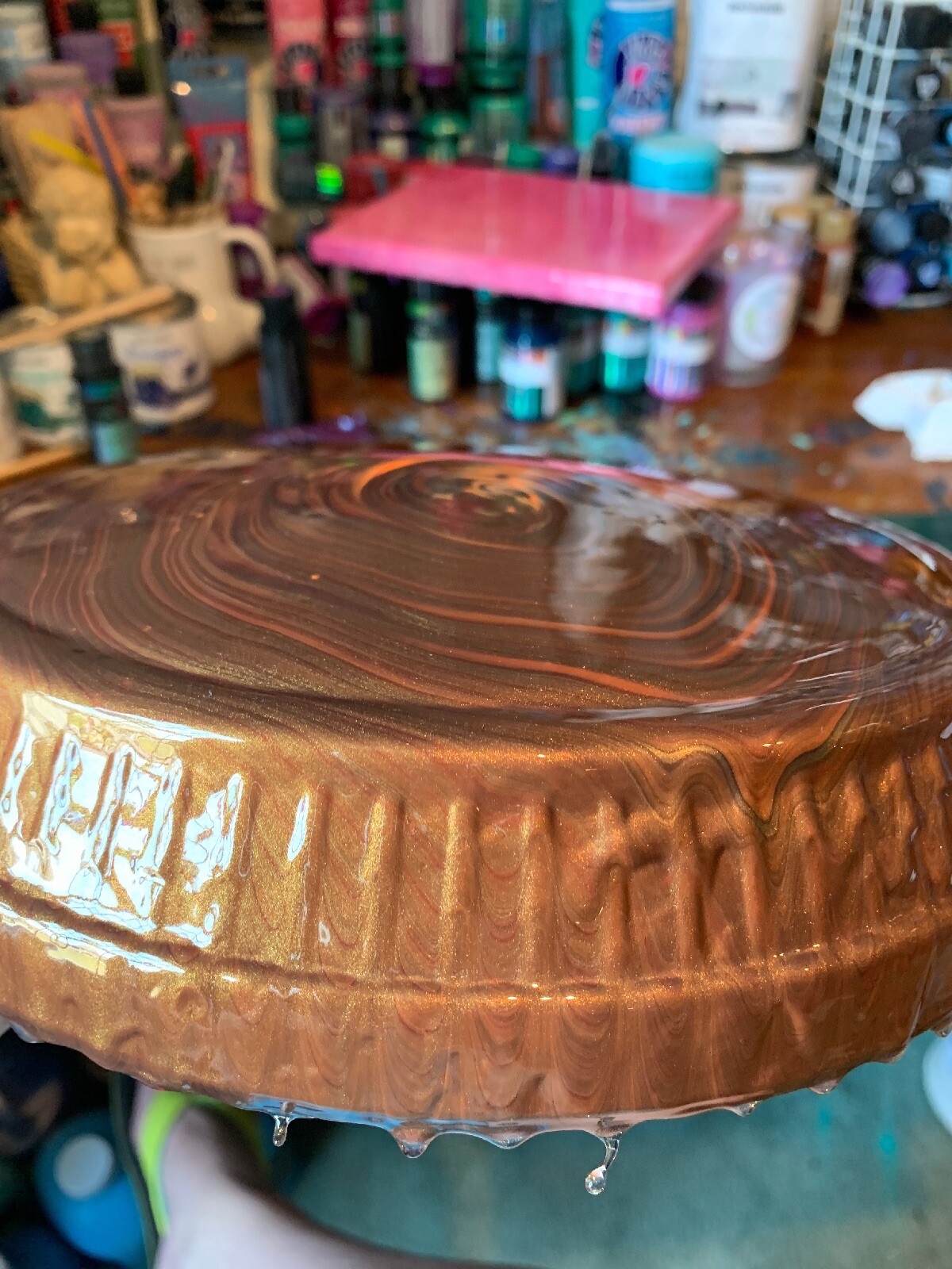 Recycled/Repurposed Metal Hubcap. Abstract Wall Art! ManCave/Garage ...