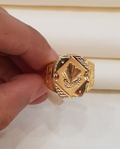 Royal Gold Ring 22K Gold Men Ring Amazing Valentine Gifts Men Gold Ring ...