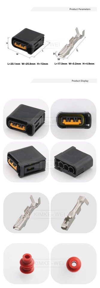 3 Pin/Way Automotive Ignition Coil Connector Plug Kit for Subaru ...