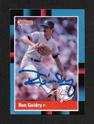 Ron Guidry Autograph Signed 1988 Donruss New York Yankees Card #175 ...