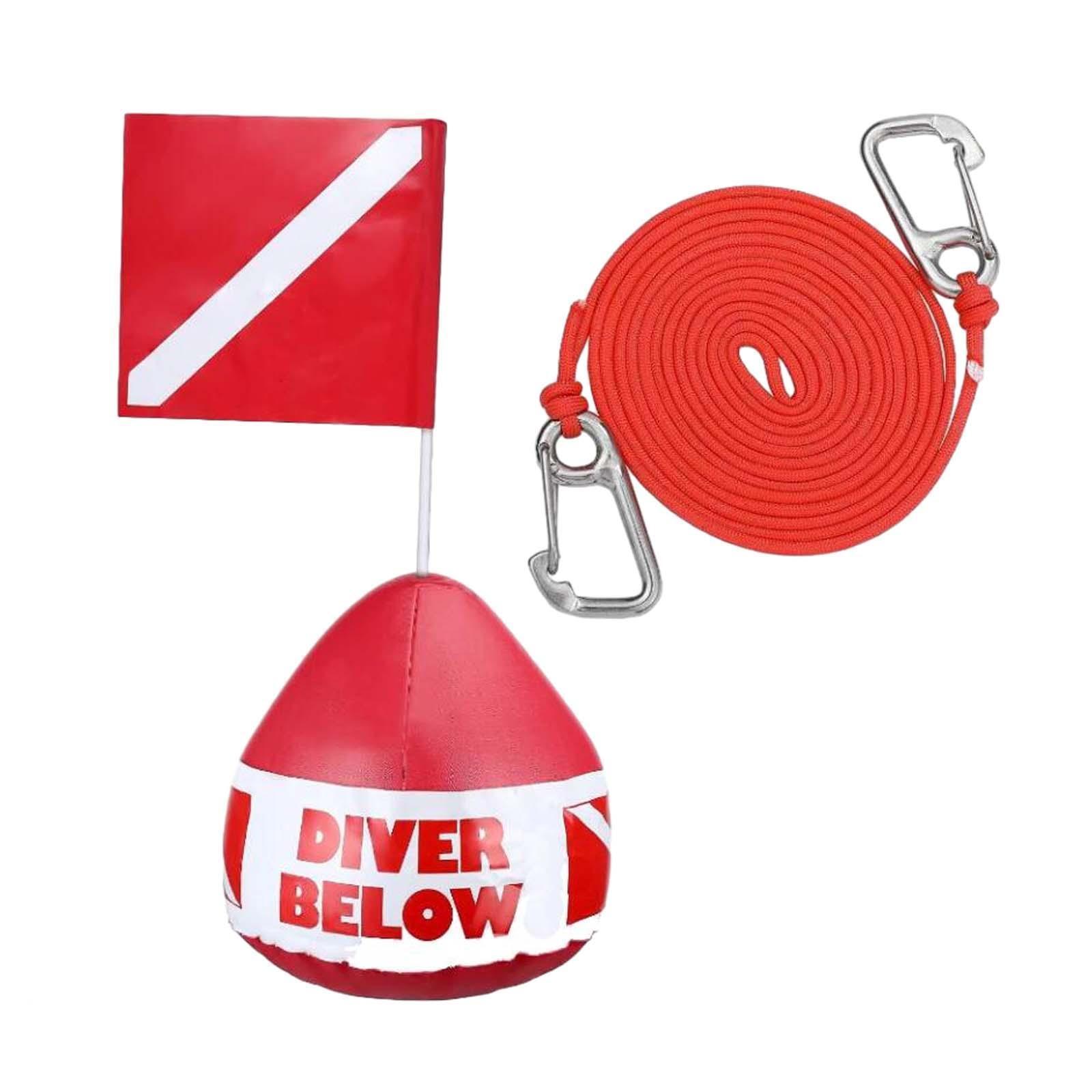 Dive Flag Float Diving Surface Marker Freediving Rope Dive Flag Buoy ...