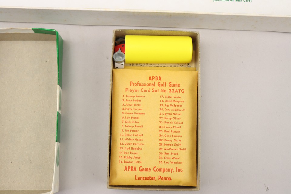 1978 APBA Pro Golf Game 18 Coarse 2 Golfer Card Sets Complete EX ...