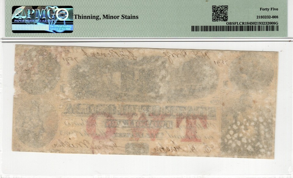 FL CR-18 1863 $2 Florida Paper Money - PMG Choice Extremely Fine 45 | eBay