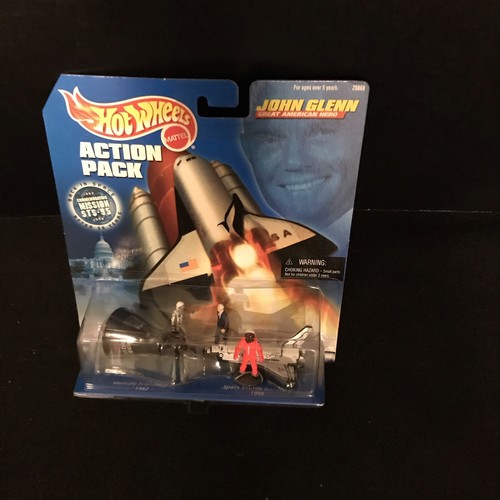JOHN GLENN Mattel Hot Wheels diecast set Space Shuttle STS-95 Mercury ...