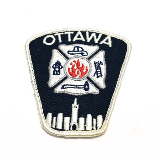 Vintage Fire Department Embroidered Patch Ottawa, Ontario, Canada 80's ...