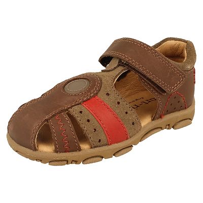 SALE Boys Startrite Brown Leather Casual Closed Toe Summer Sandals ...