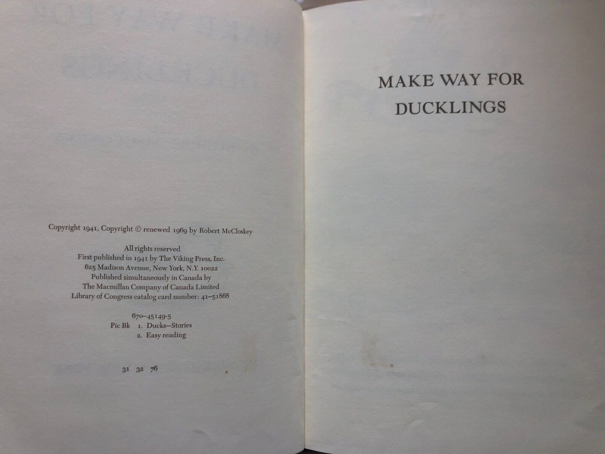 Horizontal Make Way For Ducklings Make Way For Ducklings By Robert