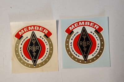 Vintage American Radio Relay League Decal Sticker 4x4"- lot of 2 | eBay