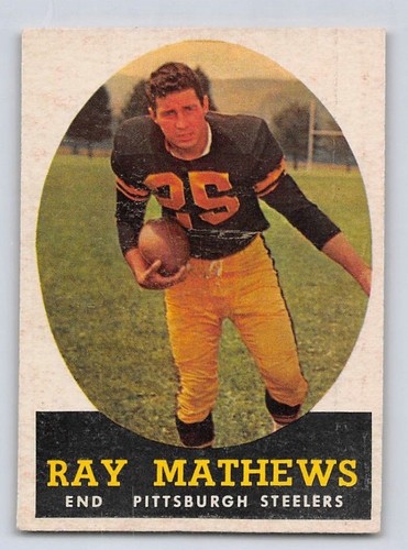 1958 RAY MATHEWS - Topps Football Card - # 78 - PITTSBURGH STEELERS | eBay