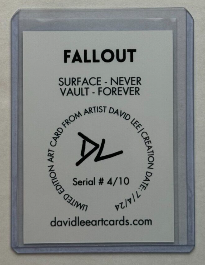 Fallout Limited Artist Signed “Surface Never Vault Forever” Trading Card 4/10 | eBay