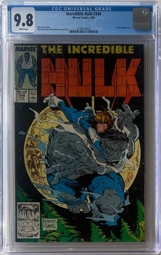 1988 Marvel THE INCREDIBLE HULK # 344 CGC 9.8 White Pages, Todd ...