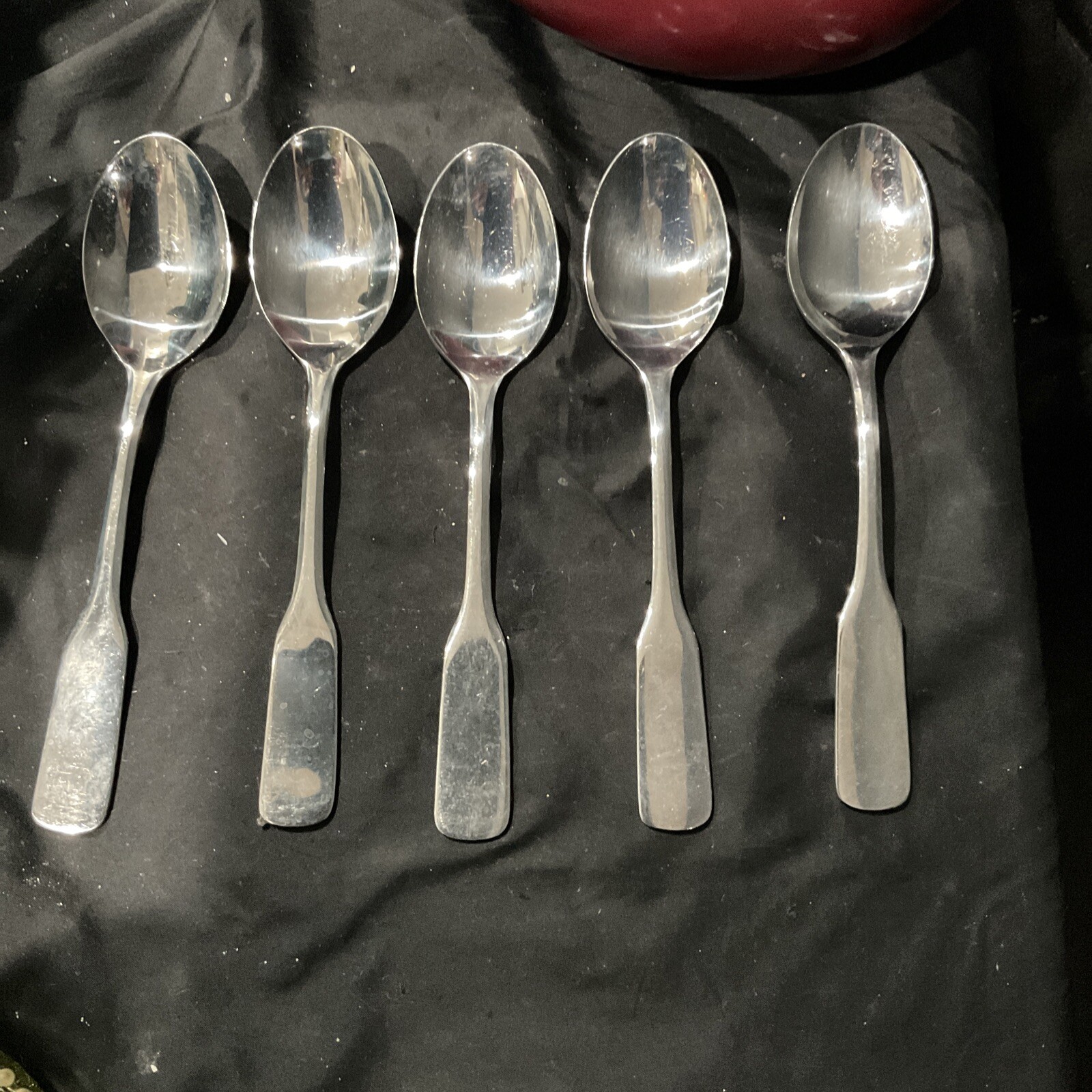 farberware stainless flatware darien pattern set of 5 soup spoons 7 1/2 ...
