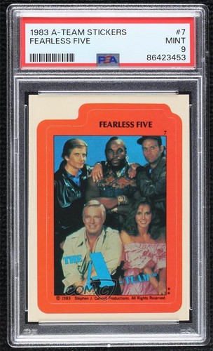1983 Topps The A-Team Stickers Fearless Five #7 PSA 9 MINT | eBay