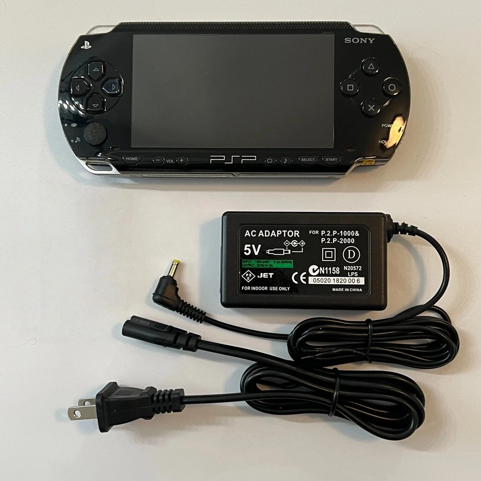 Sony PlayStation PSP 1000/2000/3000 Console with Charger/New Battery ...