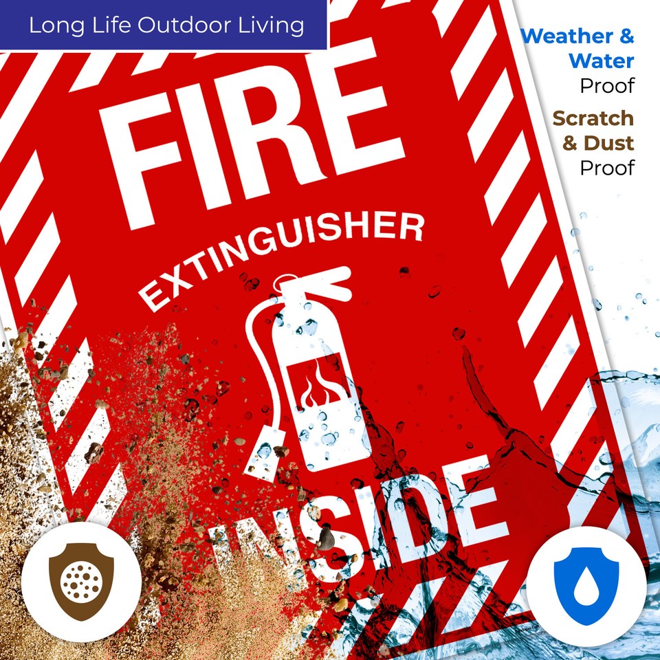 Fire Extinguisher Inside Sign, Fire Safety Sign, | eBay