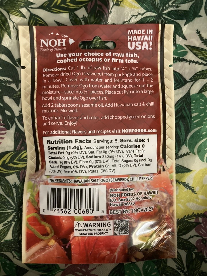 The Original Hawaiian Tuna Poke Mix Season NOH Hawaii | eBay