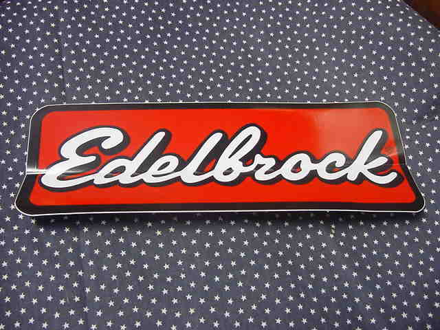 Edelbrock Nascar sponsor sheetmetal decal / sticker | eBay