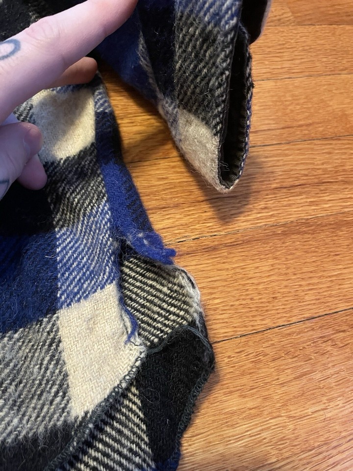 50s True Vintage Chill Chaser Blue Top Blue Plaid Mens Large Button Up ...