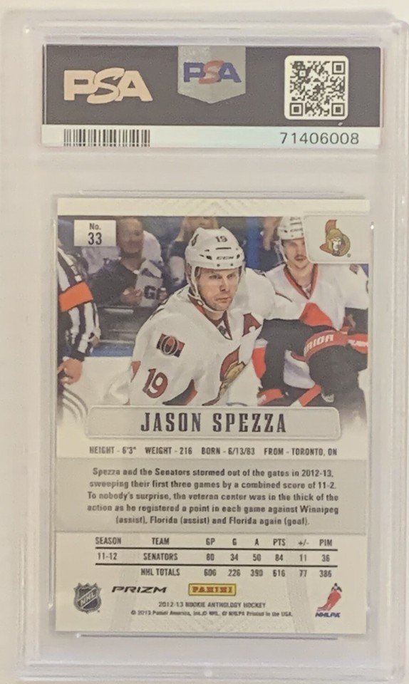 2012-13 Panini Prizm Rookie Anthology #33 Jason Spezza Rainbow Prizm ...