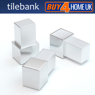 Square Tile Trim Aluminium Corner Piece Chrome Blocks Square Box Trims ...