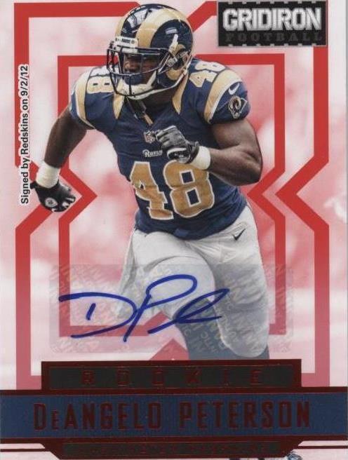 2012 Panini Gridiron - Rookie Deangelo Peterson #226 X's Signatures ...