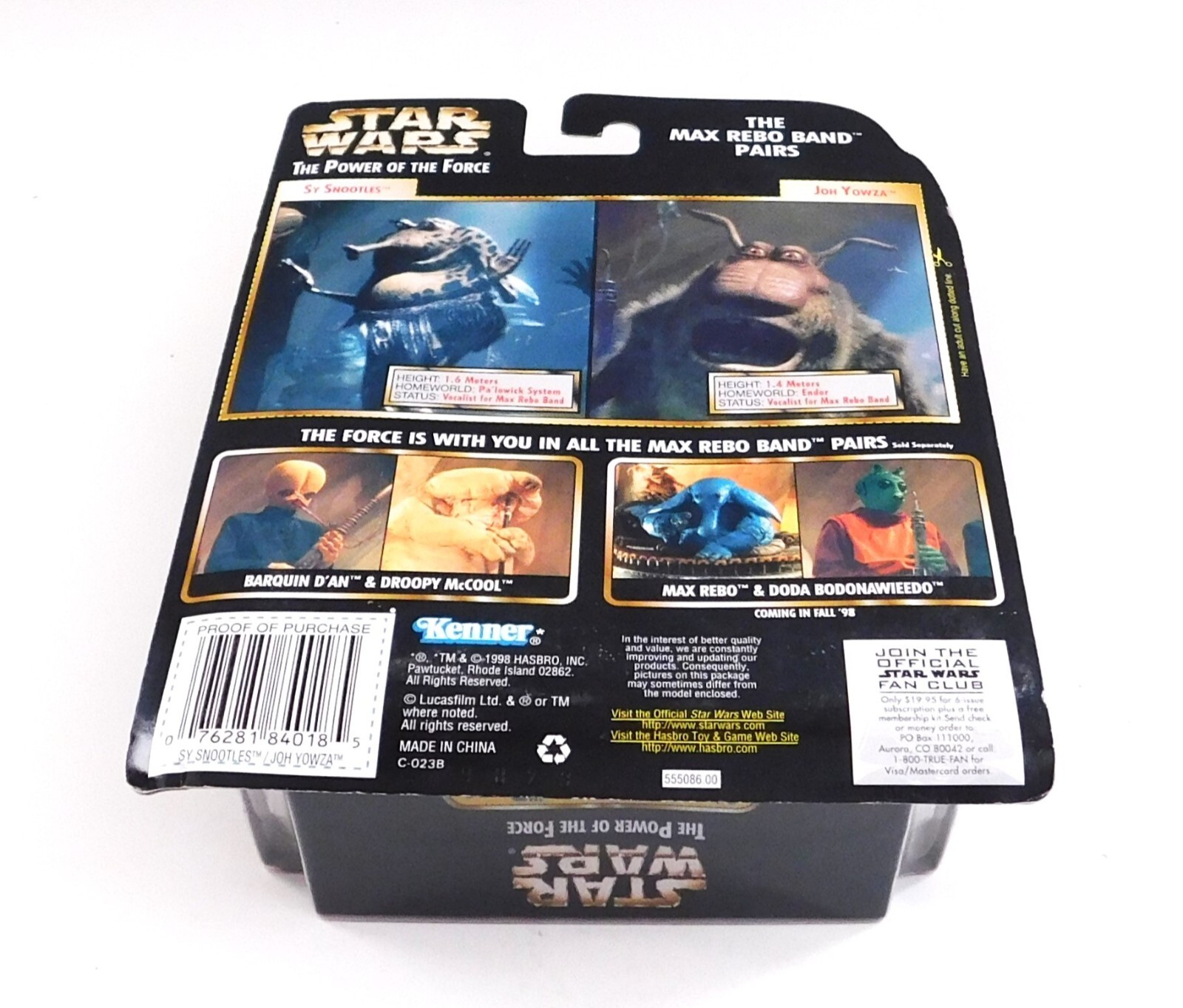 Star Wars Power of the Force Max Rebo Band Pairs Joh Yowza and Sy ...