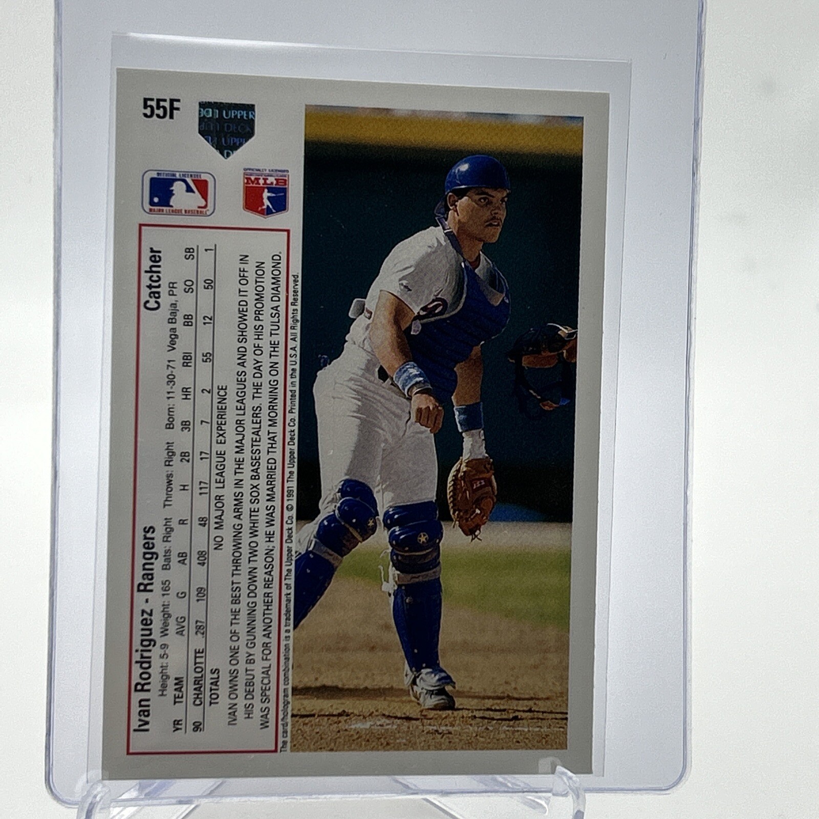1991 Upper Deck Final Edition Ivan Rodriguez Rookie Card #55F Mint FREE ...