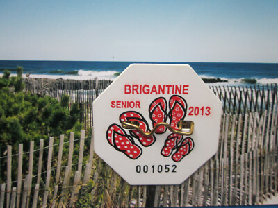 2013 BRIGANTINE NEW JERSEY SEASONAL BEACH BADGE/TAG 12 YEARS OLD | eBay